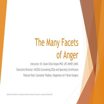 The Many Facets of Anger | PPTX