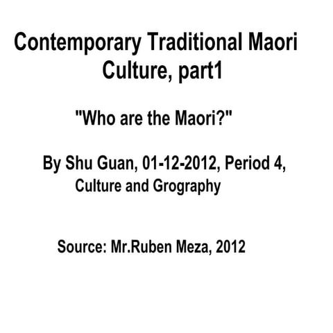 The maori background | PPT
