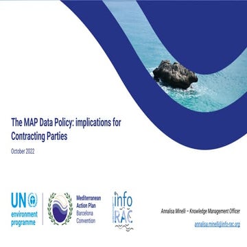 UNEP-MAP Data Policy in brief | PPT