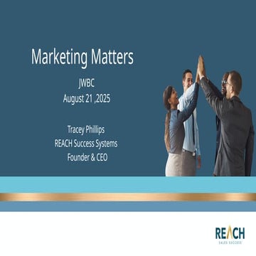 The Marketing Journey - Tracey Phillips - Marketing Matters 7-2025.pptx