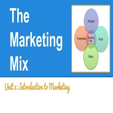 The Marketing Mix product price place and promotion | PPTX
