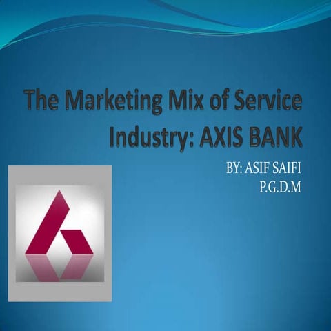 The marketing mix of service industry | PPTX