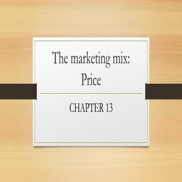The marketing mix PRICE IGCSE Businesspptx | PPTX