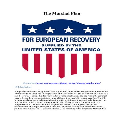 The marshal plan | PDF