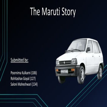 The maruti story | PPTX
