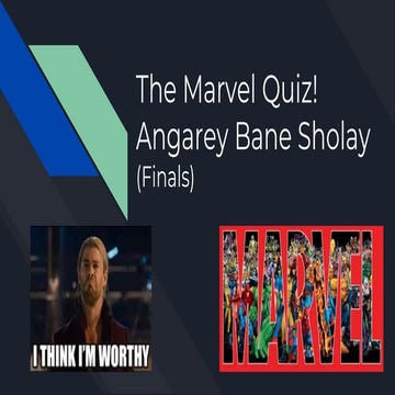 The marvel quiz!(finals) | PPTX