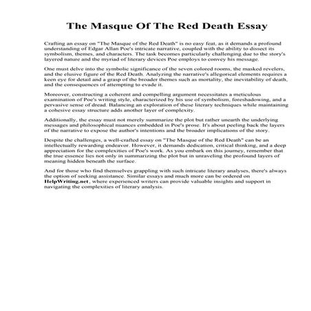 The Masque Of The Red Death Essay.pdf