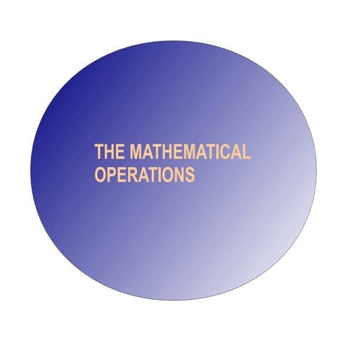 The four fundamental operations | PPTX