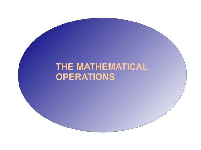 The four fundamental operations | PPTX