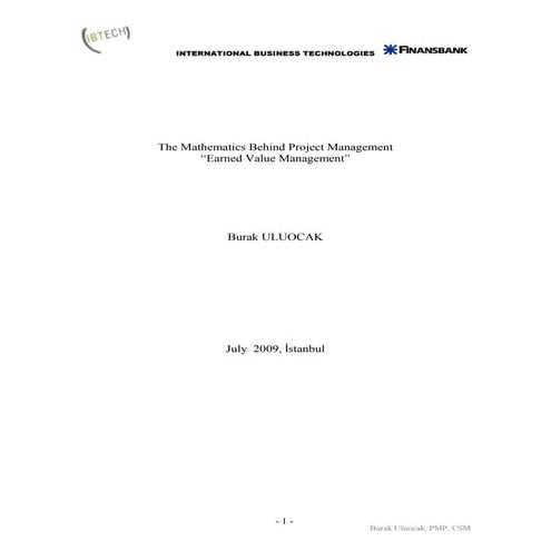 The Mathematics Behind Project Management | PDF