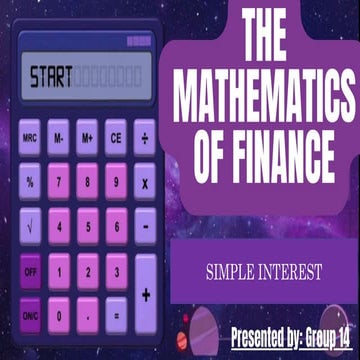 The Mathematics of Finance (Group 14).pptx