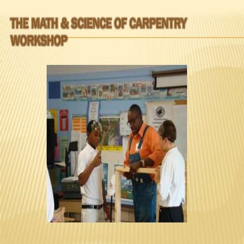 The math & science of carpentry workshop | PPSX | Woodworking | Arts ...