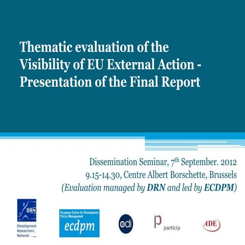 Thematic evaluation of the visability of EU External Action | PPT