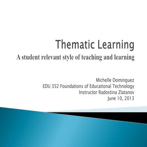 Thematic learning | PPTX