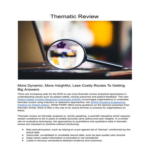 Thematic Review | PDF