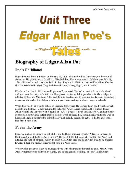 Edgar Allan Poe | PPTX