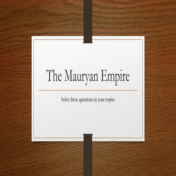 The mauryan empire (7) | PPT