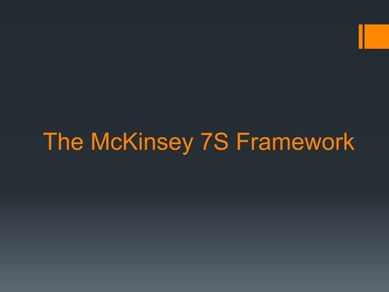 Mc kinsey 7 s model | PPTX