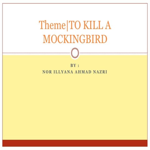 Theme To Kill a Mockingbird | PPTX | Debated Sensitive Social Issues ...