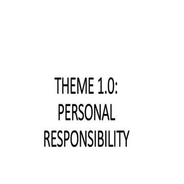 THEME 1.0 PERSONAL RESPONSIBILITY.pptx GRADE 7 ENGLISH | PPTX