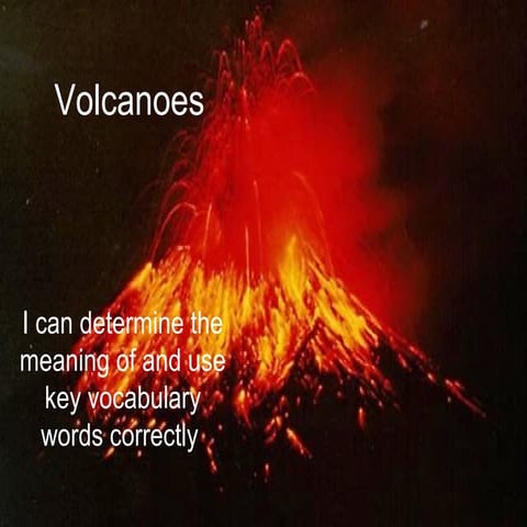 Theme 1 Volcanoes Vocabulary2 | PPT
