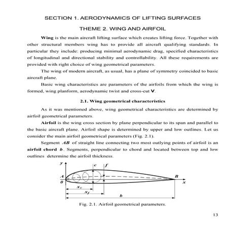 Unit I WING AND AEROFOIL SECTION | PDF