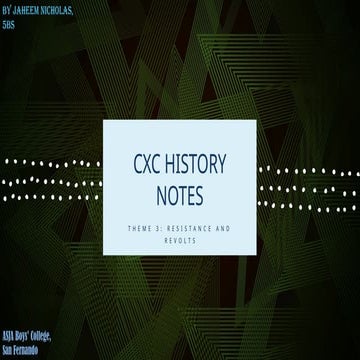 Theme 3 Resistance and Revolts CXC History (100 slides) (1).pptx