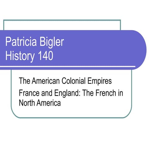 French in north america | PPTX