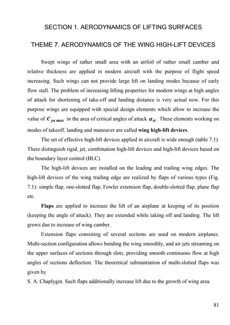 SECONDARY FLIGHT CONTROL SURFACES OF AIRCRAFT | PPTX