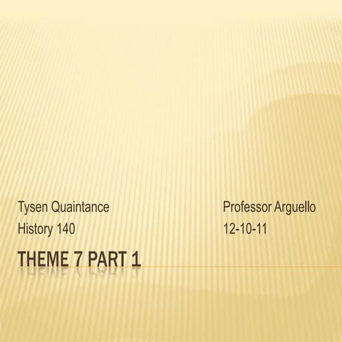 Theme 7 part 1 | PDF