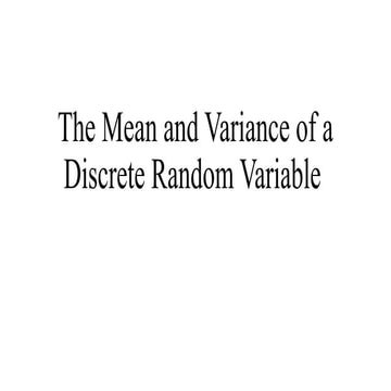 The Mean and Variance of a Discrete Random.pptx