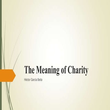 The meaning of charity | PPT