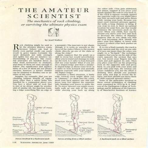 The mechanics of rock climbing the amateur scientist | PDF