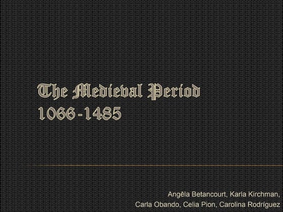 Medieval period | PPT