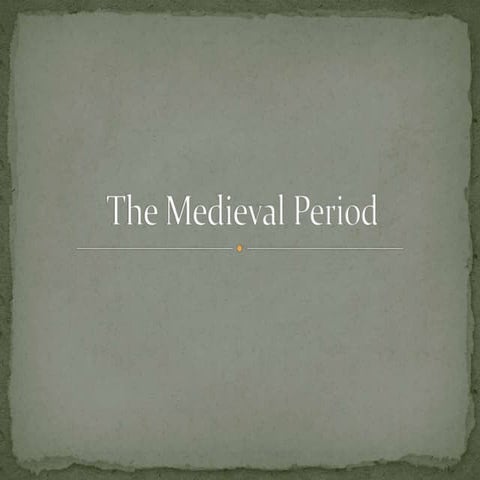 The medieval period | PPT