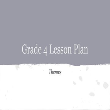 Virtual Lesson Plan: Theme | PDF