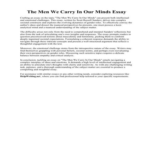 The Men We Carry In Our Minds Essay.pdf