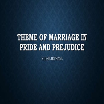 Theme of marriage in pride and prejudice presentation paper 103 | PPTX