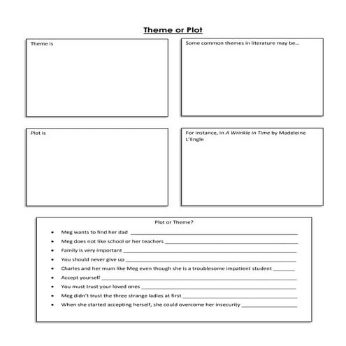 Theme or plot foldable | PDF
