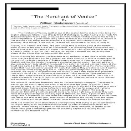 The merchant of venice by william shakespeare | PDF