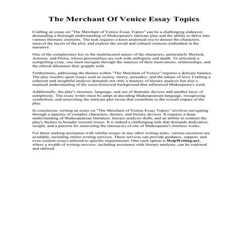 The Merchant Of Venice Essay Topics.pdf