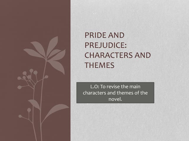 Jane Austen's Pride and Prejudice | PPTX