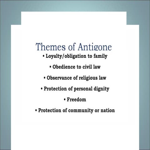 Themes Of Antigone | PPT