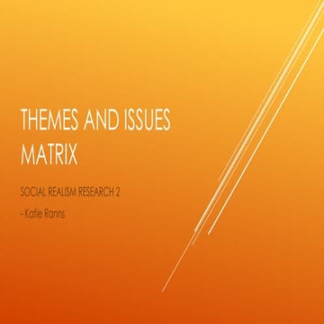 Themes and issues matrix | PPT