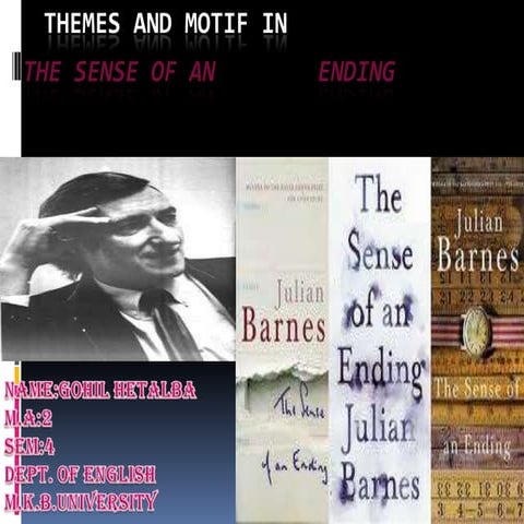 Themes and motif in sense of an Ending | PPTX