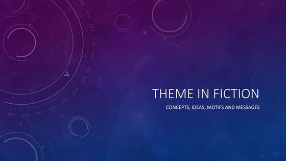 Theme In Literature | PPT