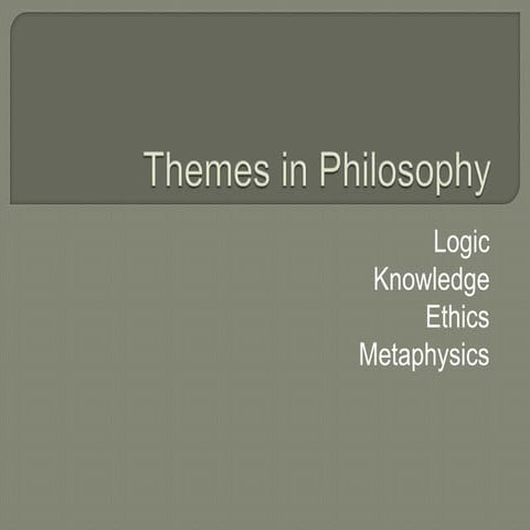 Themes in philosophy | PPTX