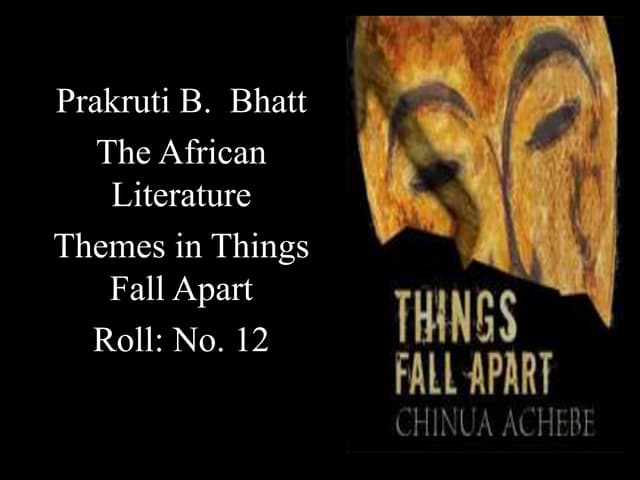Igbo Culture and Society in 'Things Fall Apart.' | PPTX
