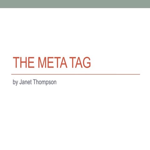 The meta tag | PPTX