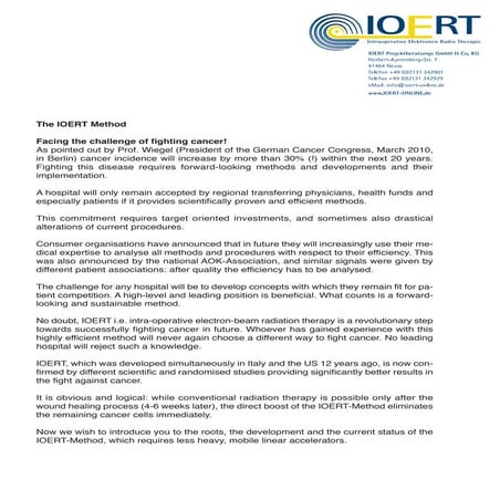 The method of IOERT explained | PDF